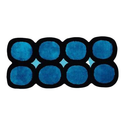 克莱因蓝美式地毯卧室客厅植绒