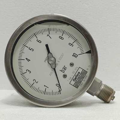 GEFICO PRESSURE GAUGE 21907 0 TO 10 BAR AISI 316 63MM BACK M