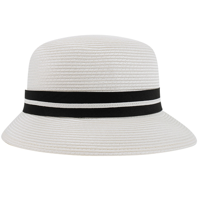 女夏季出游简约黑白腰条遮阳帽女