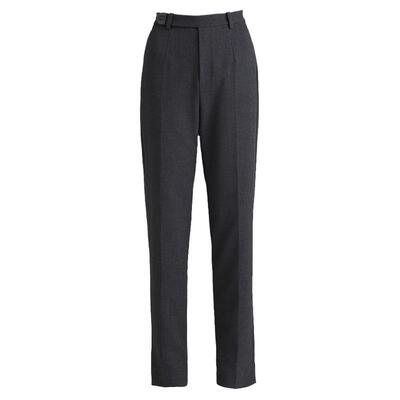 OBEG欧碧倩冬季女灰色西装裤垂感通勤直筒裤长裤10464005