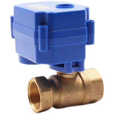 微型电动阀门内螺纹铜断电复位