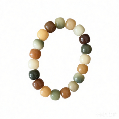 森未央「春日迟」原创设计菩提根手串文玩玉化多宝飘花高抛精品