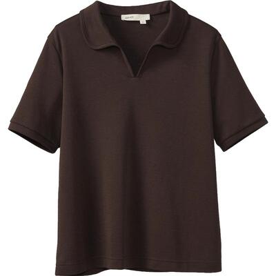 WHM柔软舒适针织布翻领短袖T恤