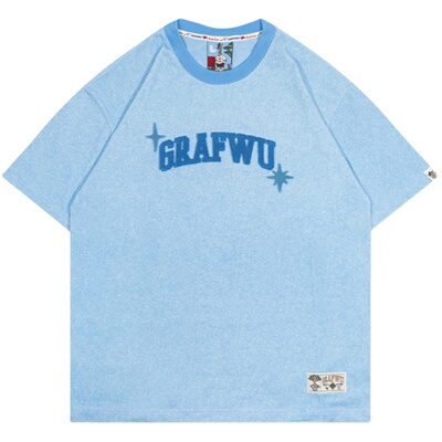 刺绣原创短袖宽松舒适水洗短袖