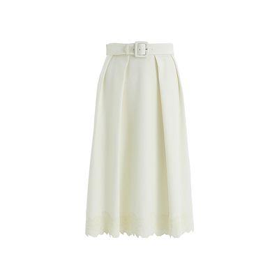 OBEG欧碧倩玫瑰蕾丝A字半身裙春温柔风气质伞裙50501529