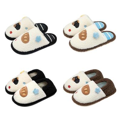 棉拖鞋女款2025新款冬季居家室内防滑加绒保暖情侣一对毛拖鞋男款