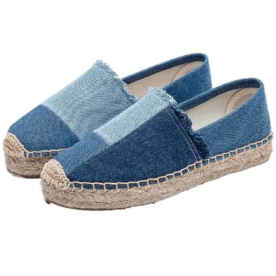 Soludos渔夫鞋厚底牛仔帆布女鞋