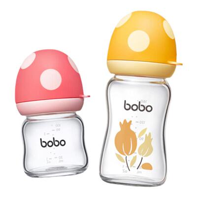婴幼儿玻璃奶瓶bobo宽口径