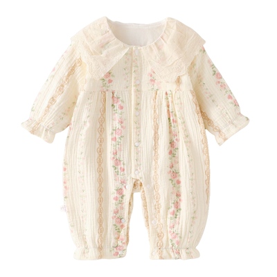 【2折专区】折扣店撤柜  双层春秋婴儿连体衣洋气女宝宝哈衣爬服