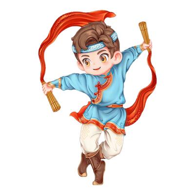 荣朝筷子舞冰箱贴新款文创门贴