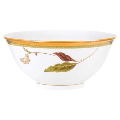 Noritake则武欧式轻奢金边米饭碗