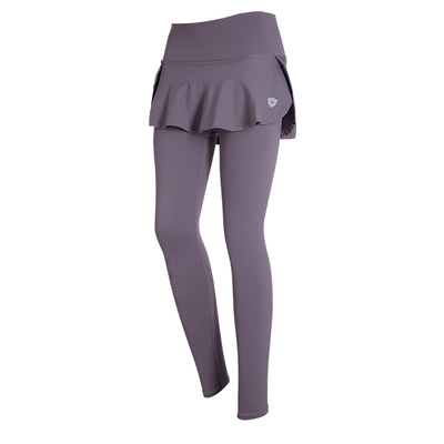 科里芙健身裤女假两件防走光修身显瘦弹力瑜伽长裤专业跑步运动裤