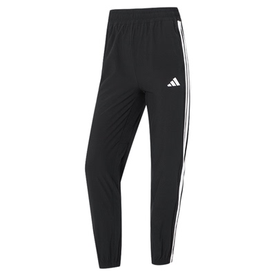 阿迪达斯速干裤子女裤2025新款运动裤三条杠束脚裤休闲裤JI8313