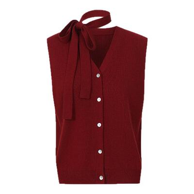 GCRUES针织背心女开衫2025新款