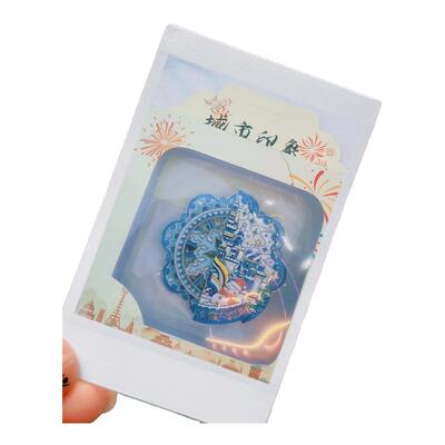 冰雪大世界流沙金属冰箱贴超有质感2025年景区正品同款