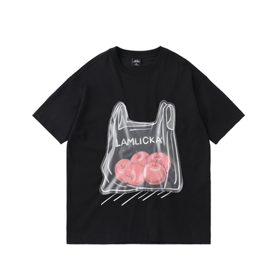 LAMLICKA透明袋苹果黑色上衣情侣