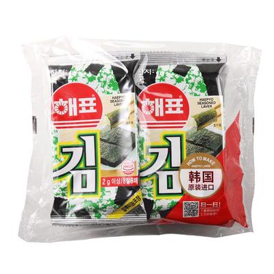 韩国进口飘牌芥末健康香脆紫菜