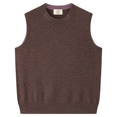 JCLP金纯良品26春新款100%山羊绒圆领针织无袖马甲背心打底衫女