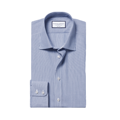 CHARLESTYRWHITT修身版府绸衬衫