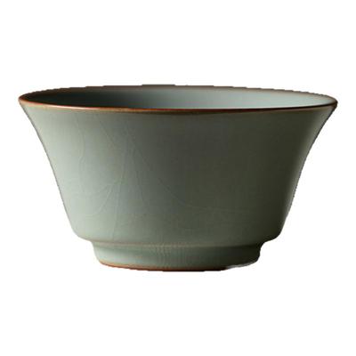 汝山明汝瓷仿古釉马蹄杯冰裂开片