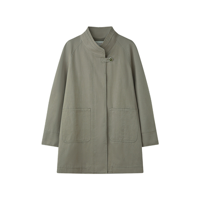 solighter立领一手长风衣外套