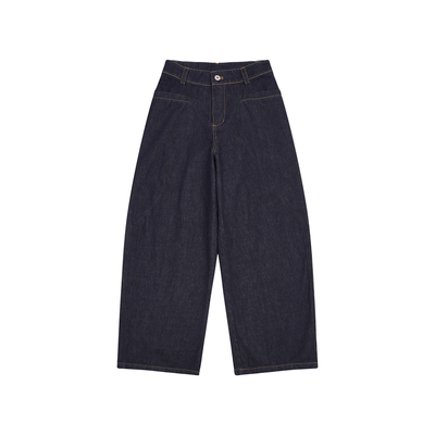 RAPPEYE复古弯刀阔腿百搭牛仔裤