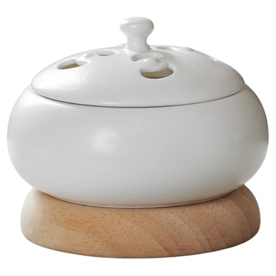 酉圆工坊电子熏香炉数码线控木垫