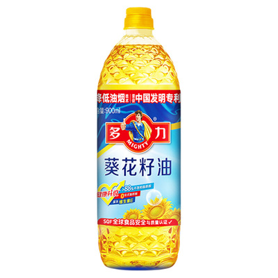 多力葵花籽油食用油900ML油烟专利物理压榨瓶装健康家用植物成分