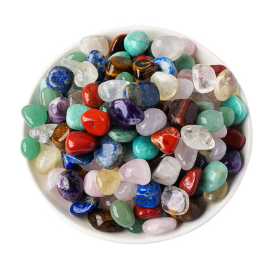 花盆铺面鱼缸装饰七彩雨花石宝石