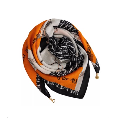 磁吸扣三角护颈防风围脖2025新款围巾女棉麻丝巾秋冬季高级感护颈