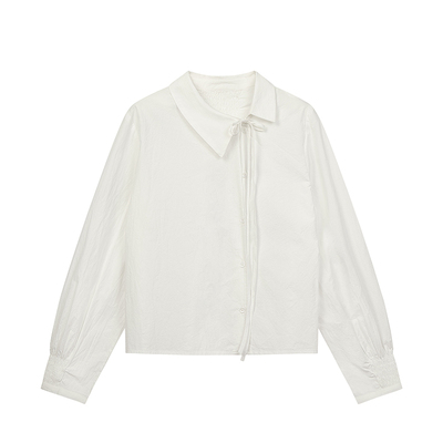 LLANO法式复古单排扣长袖纯棉