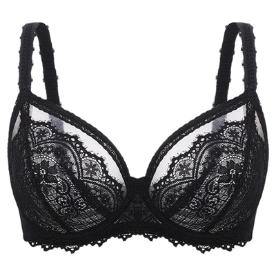 【Scarlett】遐性感镂空三角杯本命年红色内衣女显瘦大胸显小文胸