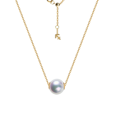 18k金路路通珍珠项链海水akoya