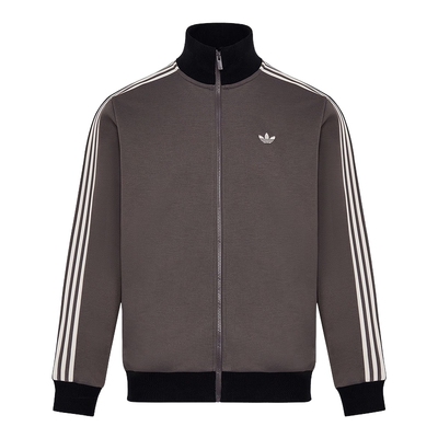 adidas阿迪达斯三叶草珠地布针织夹克男女全开襟高领外套 KY8454