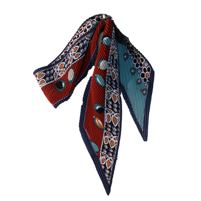 长条百叶压皱领巾发带绑发飘带系包包装饰多功能遮颈带配裙子领巾