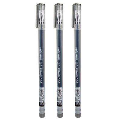 超时大容量钻石头黑色中性笔