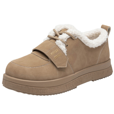 大东官方勃肯雪地靴女款2025新款冬季加绒加厚毛毛鞋子保暖棉鞋女