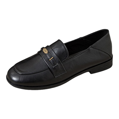 15mins通勤乐福鞋女豆豆鞋小皮鞋