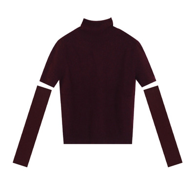 温柔风简约高级毛衣高领针织上衣