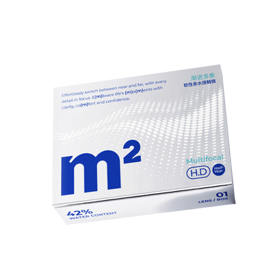【老花专用】MM渐进多焦点老花镜近视隐形眼镜半年抛2片ADD+100度