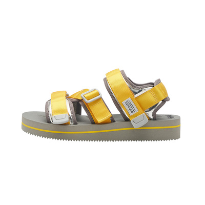 SUICOKE Sisee-Veu3日系撞色可调节魔术贴凉鞋 OG-044VEU3-YELLOW
