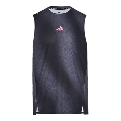 Adidas/阿迪达斯正品2026男士跑步侧开叉运动背心T恤KR5093