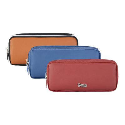 9UM皮质双层笔袋防泼水