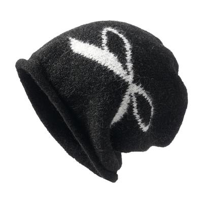 秋冬时尚冷帽保暖蝴蝶结堆堆帽女