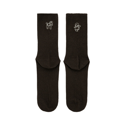 「神奇小木马」刺绣坑条女袜