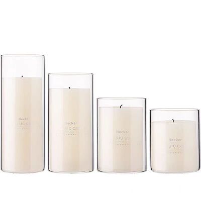 玻璃烛台欧式浪漫无烟无味蜡烛