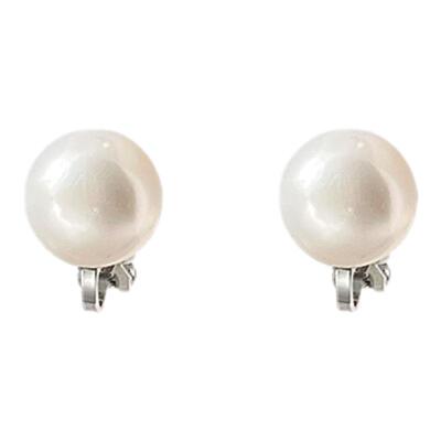 无耳洞淡水大珍珠三角耳夹女
