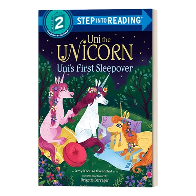 英文原版 Step into Reading 2 Uni's First Sleepover Uni the Unicorn 独角兽的第一次睡前故事 英文版 进口英语原版书籍