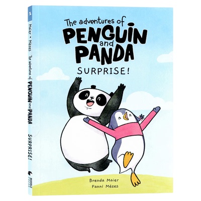 企鹅与熊猫大冒险惊喜 英文原版漫画 The Adventures of Penguin and Panda Surprise 外向企鹅 佛系熊猫反差萌儿童友谊成长绘本
