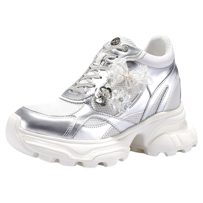 明星同款艾今10cm增高老爹鞋女